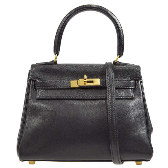 Hermes | Bags | Hermes 99 Mini Kelly 20 Black Veau Gulliver 25458 ...